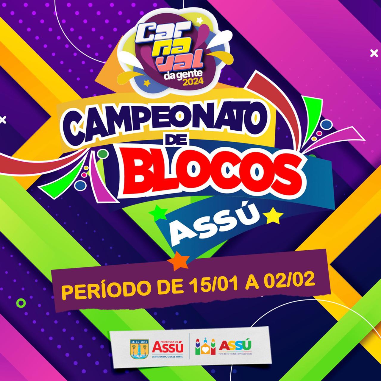 Se inicia o Campeonato de Blocos do Assú, versão 2024 – Assu – RN